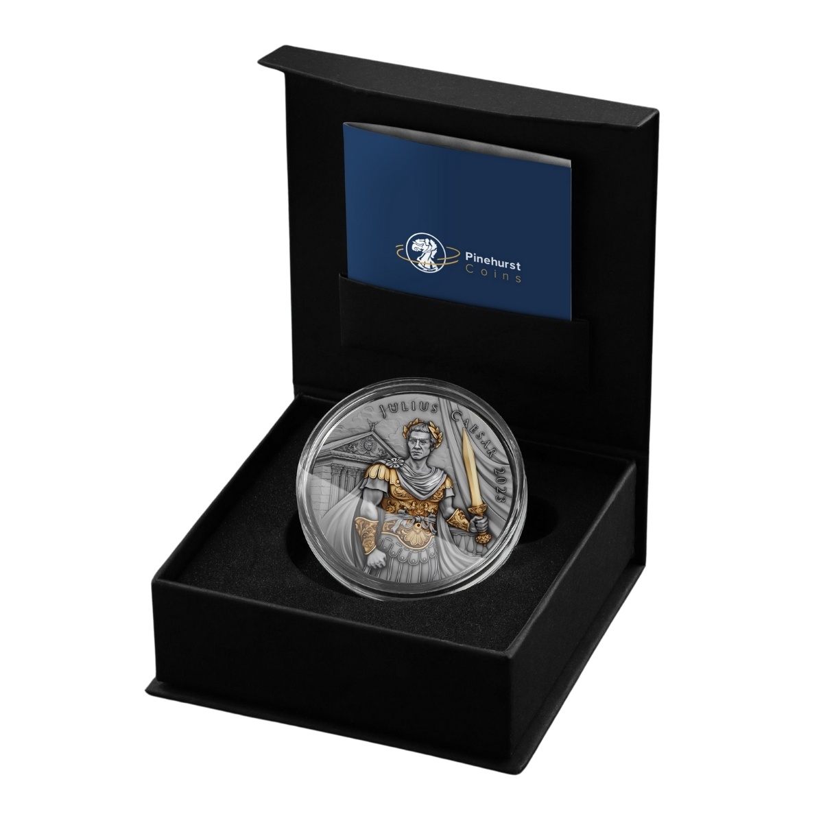 AgaKulche Julius Caesar Gold Plated Silver Coin